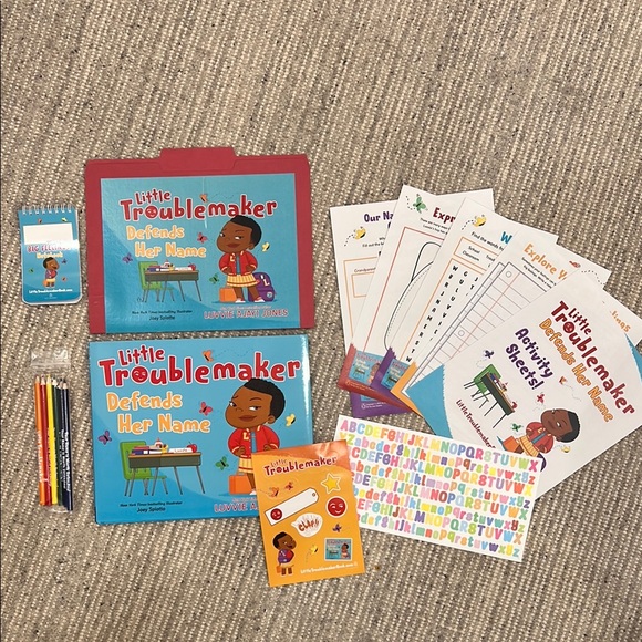 Toys | Little Troublemaker Makes A Mess Book Activity Sheets Colored Pencil Notepad | Poshmark